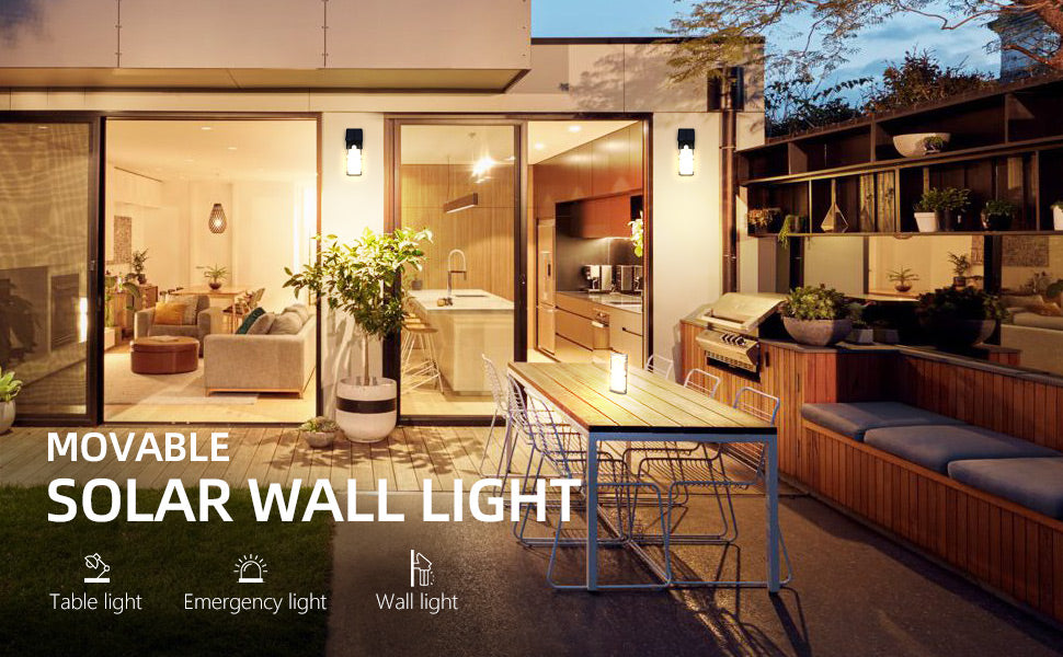 Solar Wall Light - Mobile Outdoor Wall Lighting
